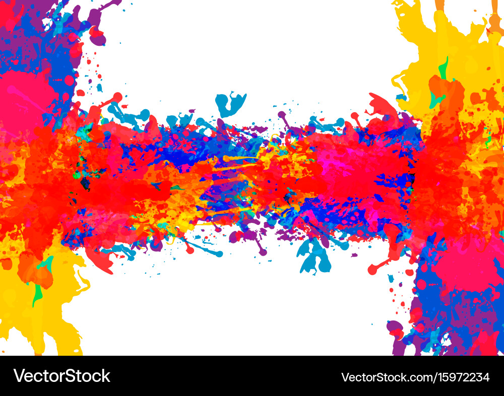 Splatter color background design Royalty Free Vector Image