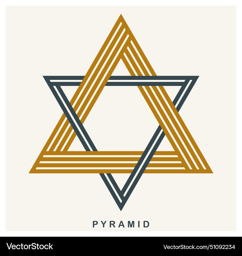 Triangle linear symbol isolated on white Vector Image