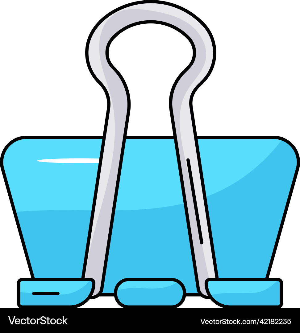 Binder clip Royalty Free Vector Image - VectorStock