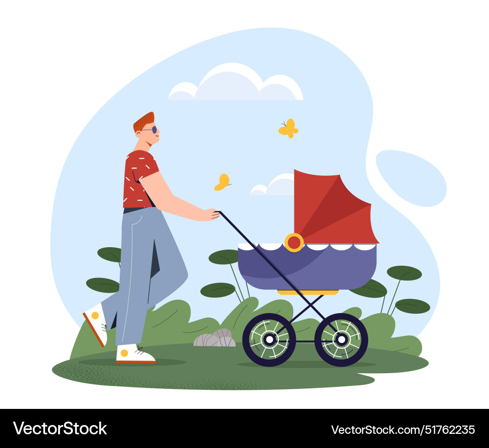 Father with baby Royalty Free Vector Image - VectorStock