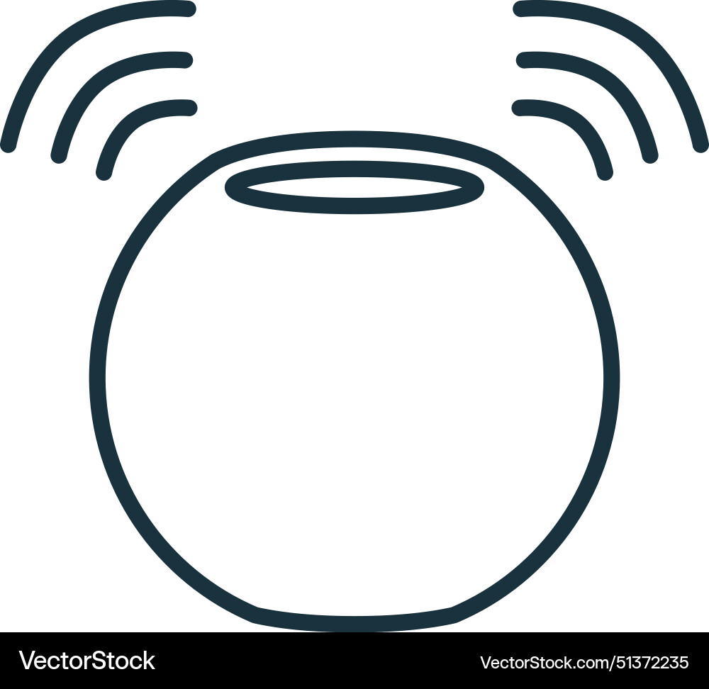 Homepod icon monochrome simple virtual assistant Vector Image
