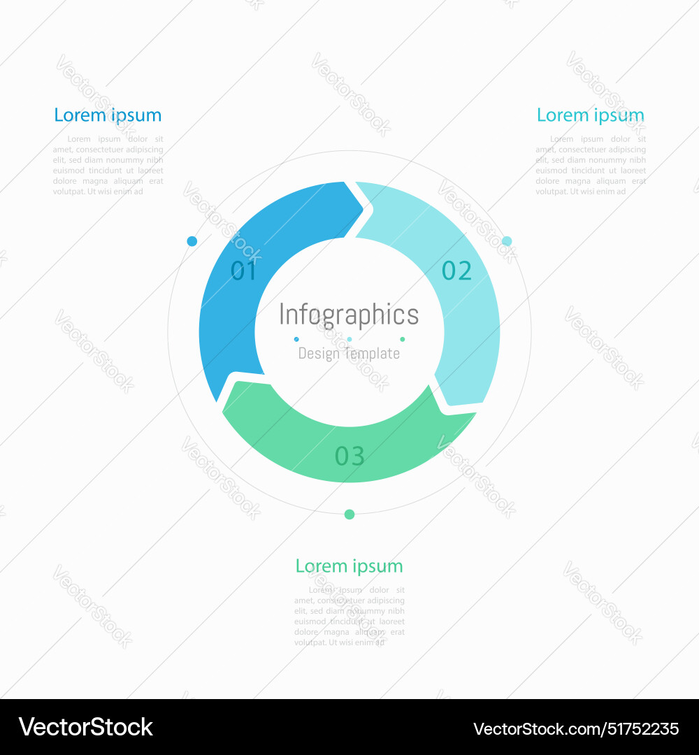 Infographic 3 options design elements Royalty Free Vector