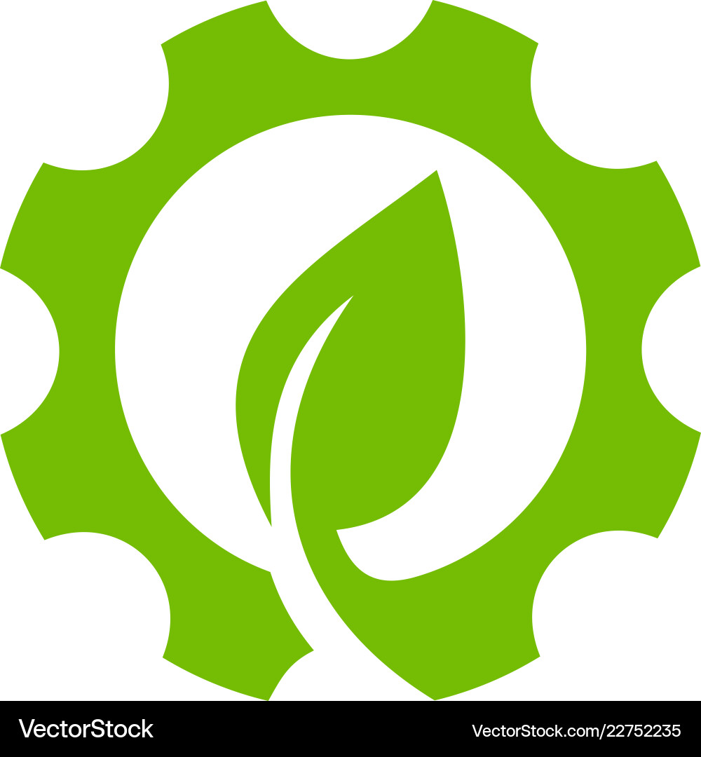 Nature Gear Icon - Industrial Ecology Royalty Free Vector