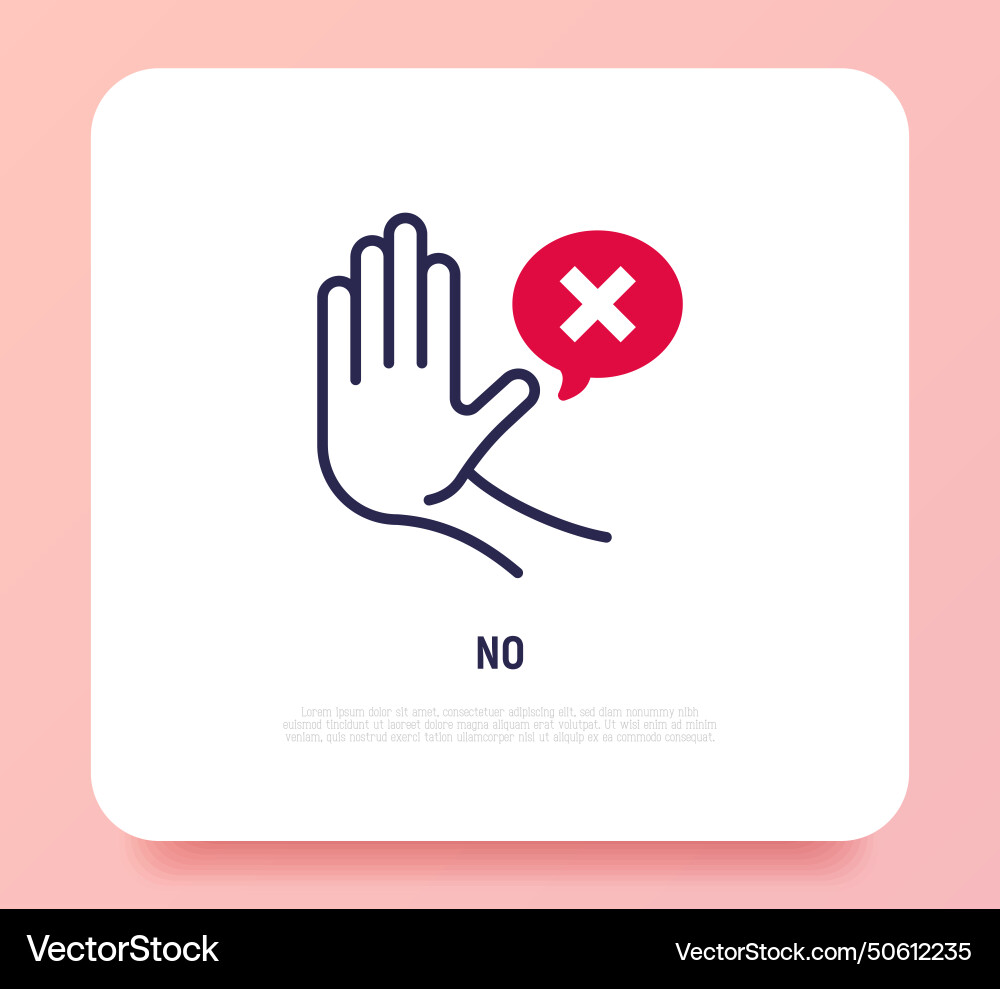 Warning symbol stop hand gesture and speech Vector Image