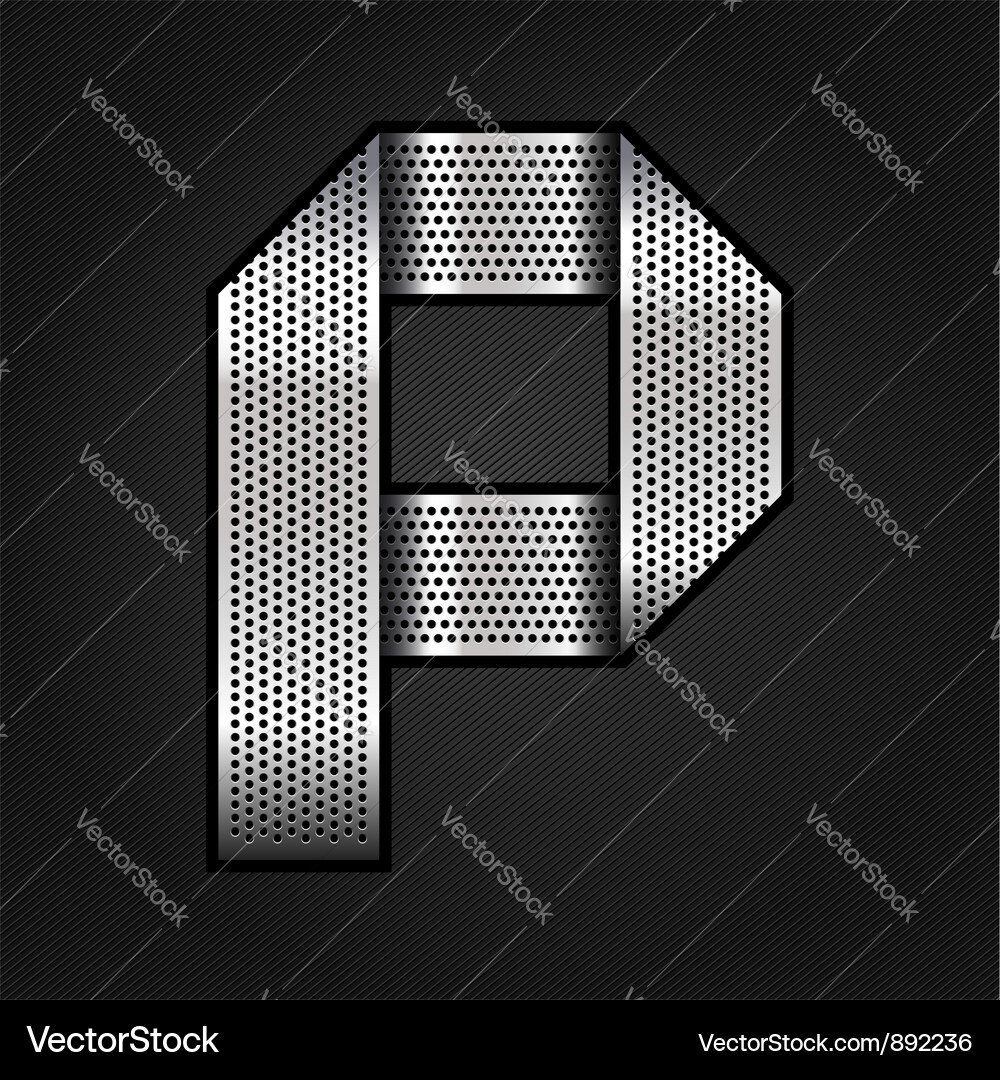 Chrome Metal Ribbon P Royalty Free Vector Image