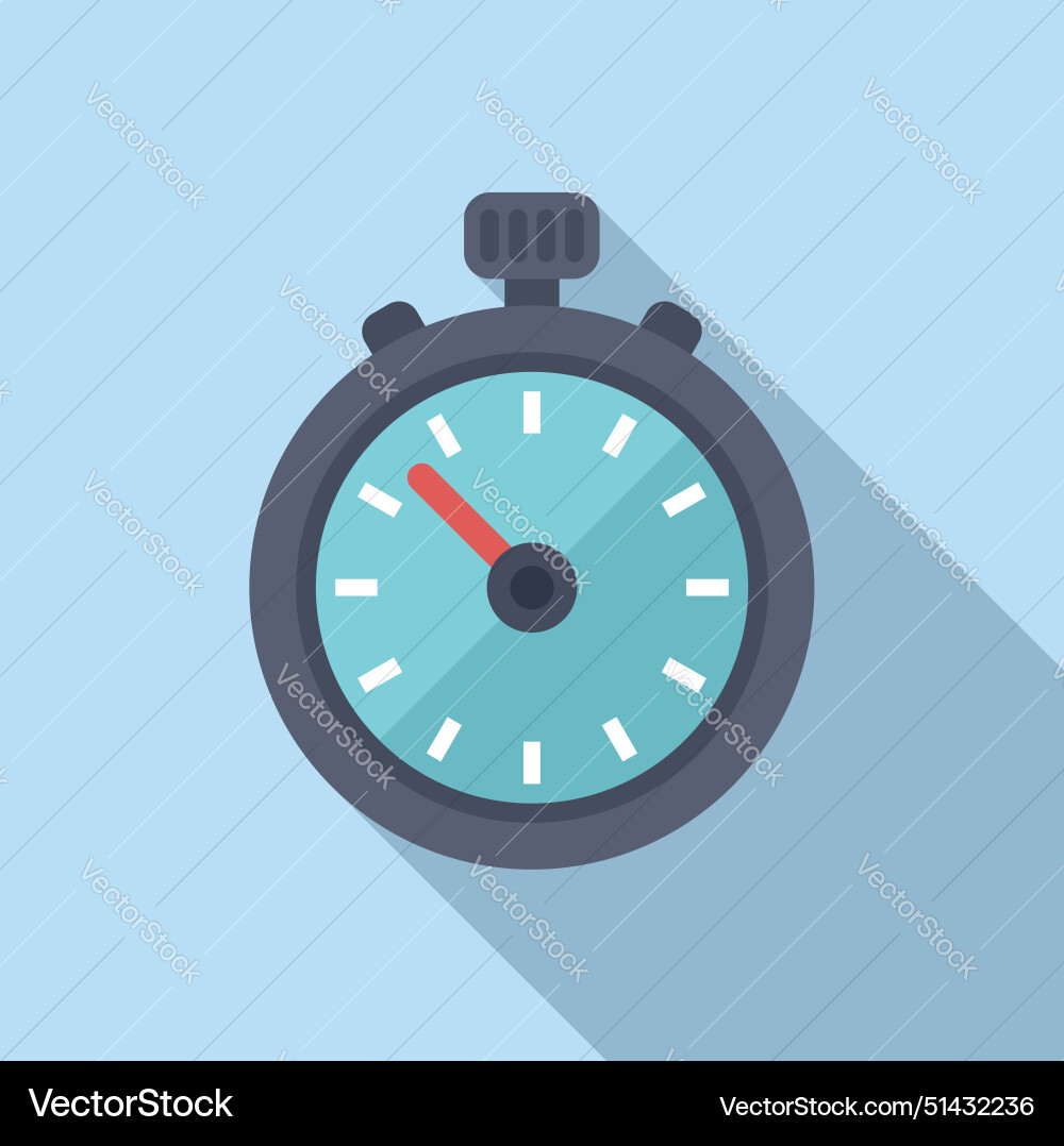 Classic stopwatch on blue background Royalty Free Vector