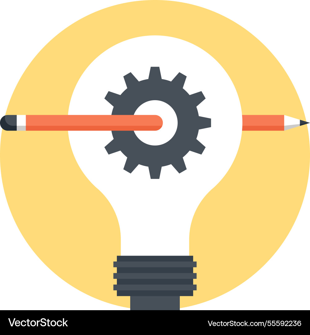 Creative process flat web icon Royalty Free Vector Image Creative process flat web icon Royalty Free Vector Image