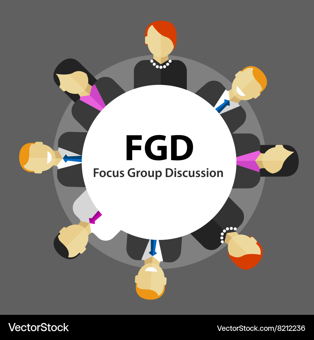 Fgd focus group discussion get customer feedback Vector Image