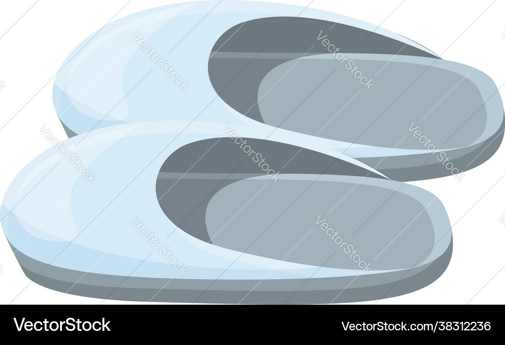 Light colored slippersicon cartoon style Vector Image