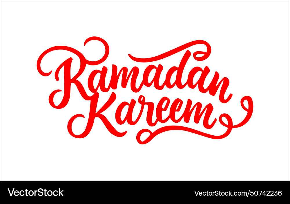 Red calligraphy on white background Royalty Free Vector