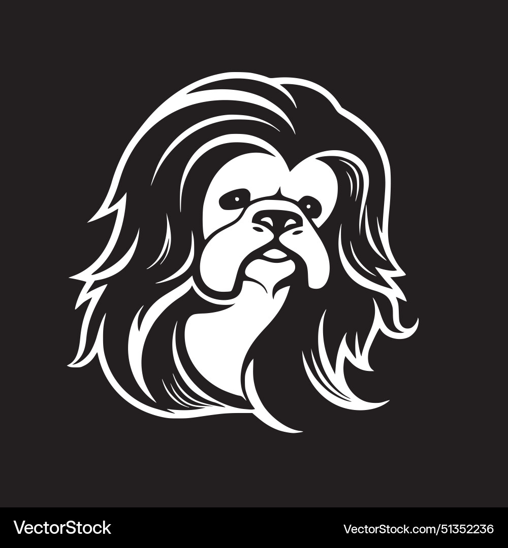 Shih tzu - minimalist and flat logo Royalty Free Vector