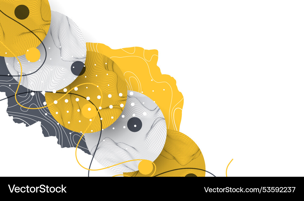 Abstract art wireframe background modern science Vector Image