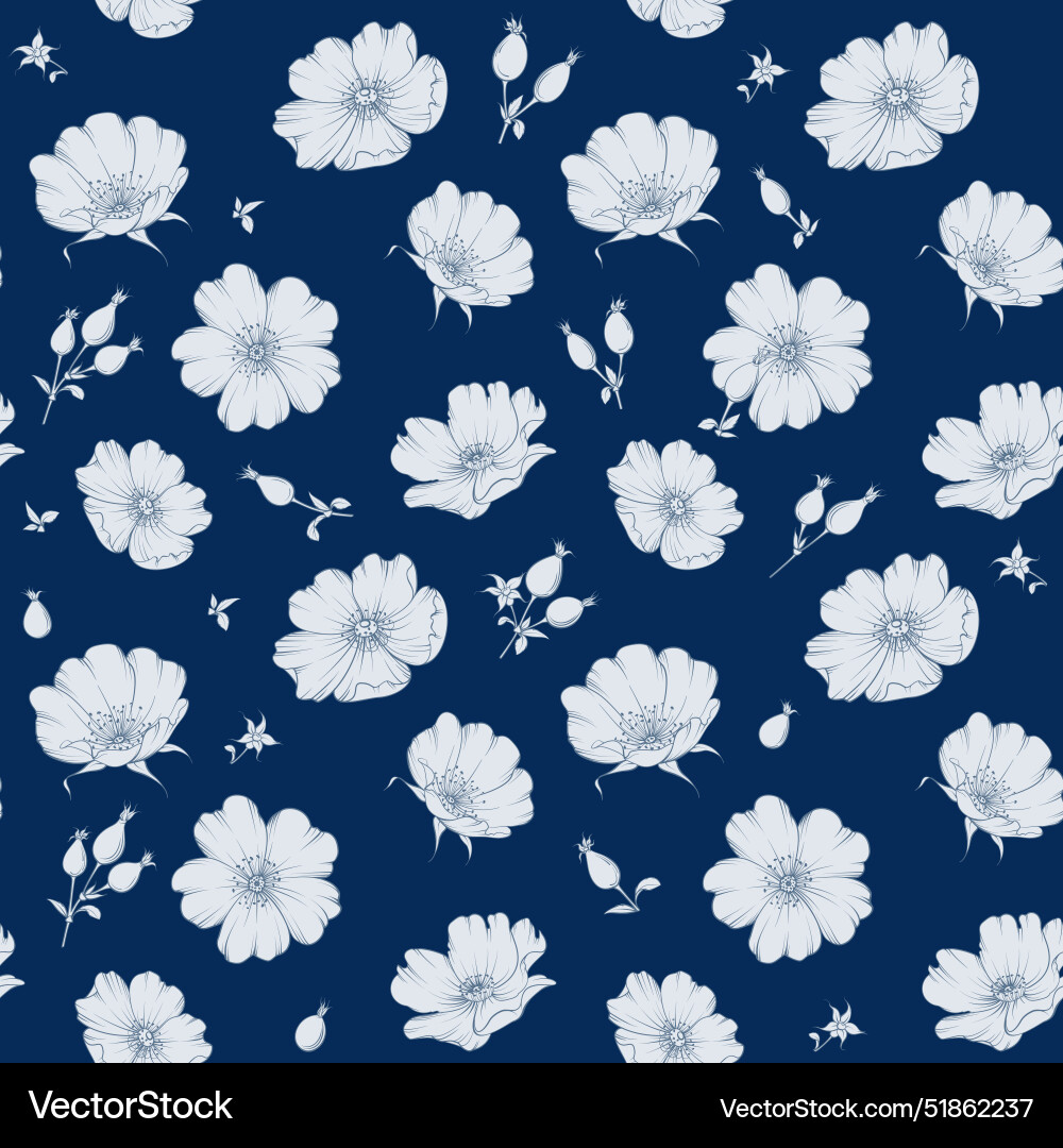 Bicolor rose floral pattern modern botanical Vector Image