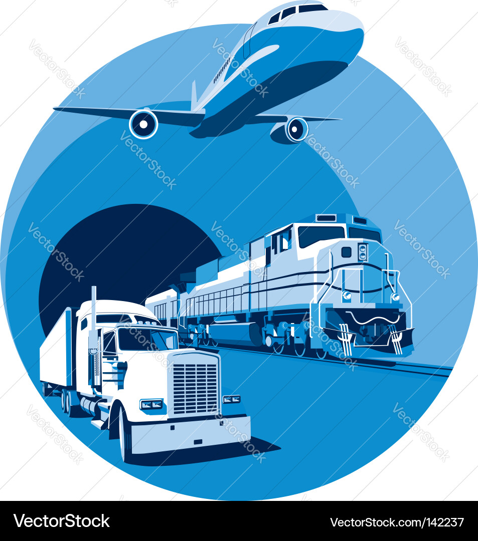 Cargo Transportation Concept Royalty Free Vector Image
