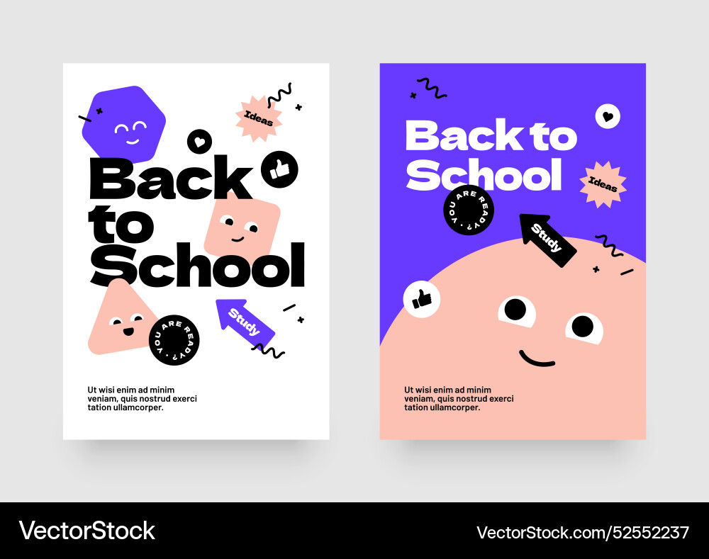 Design layout template for back to school Vector Image