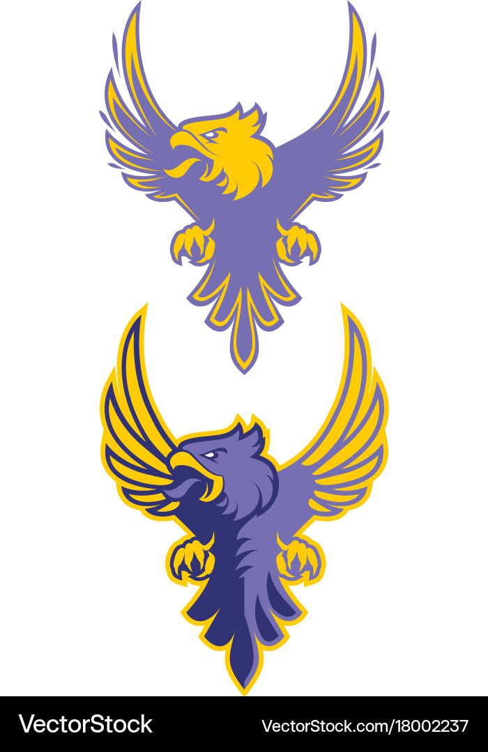 Dynamic Sport Eagle Mascot Royalty Free Vector Image