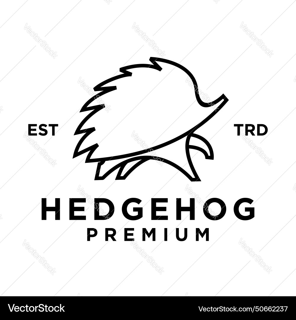 Hedgehog logo icon design Royalty Free Vector Image