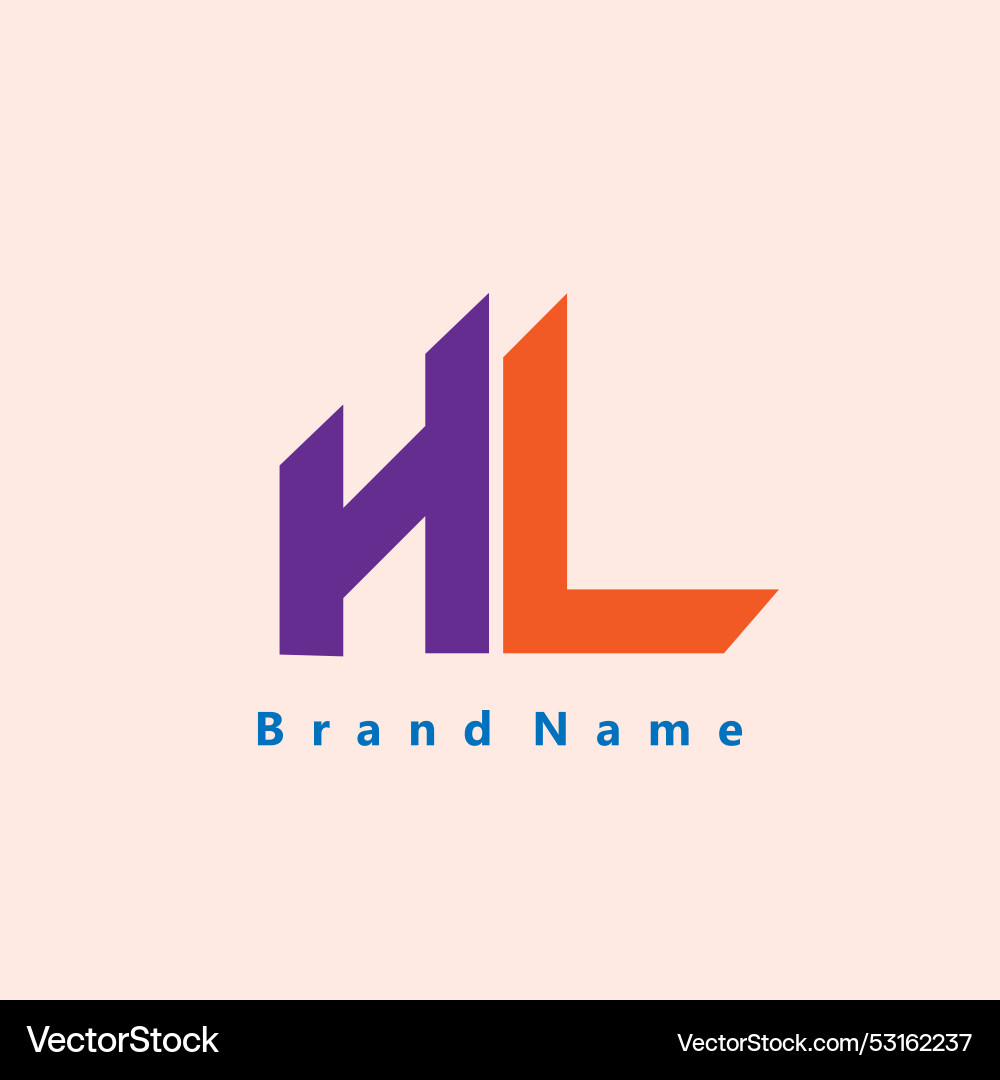 Hl logo design templates Royalty Free Vector Image