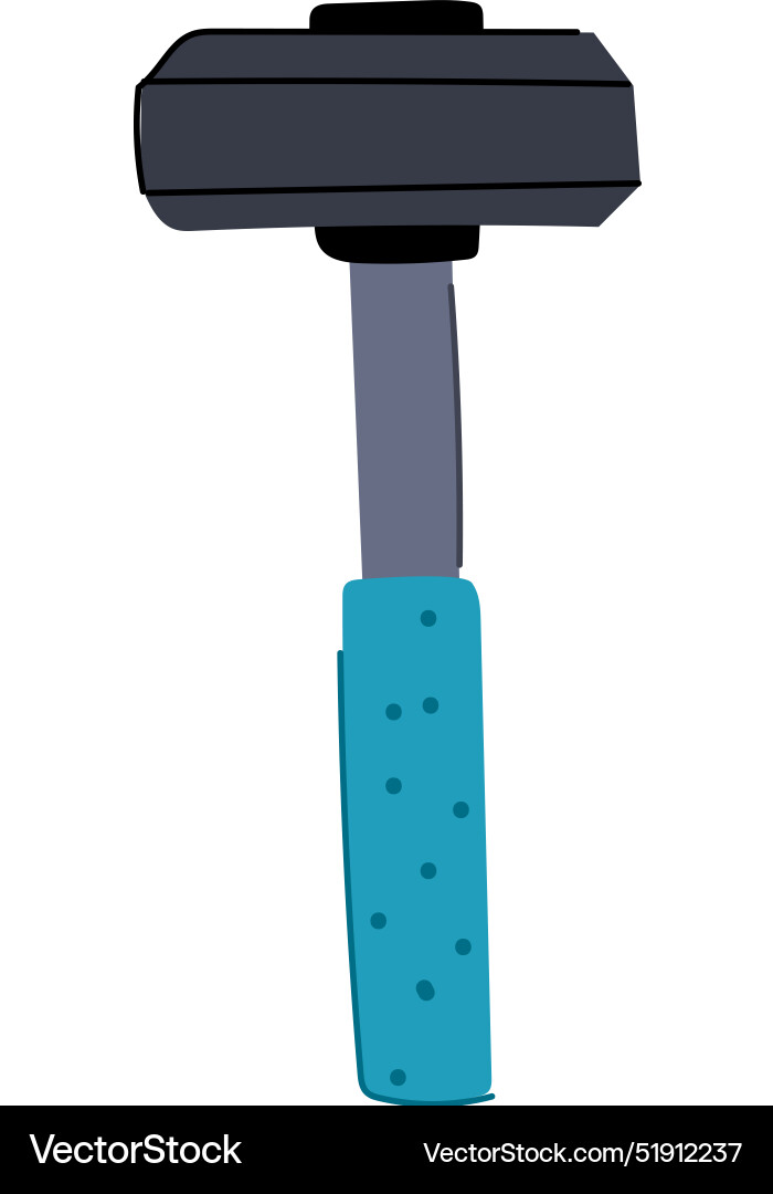 Man mason s hammer cartoon Royalty Free Vector Image