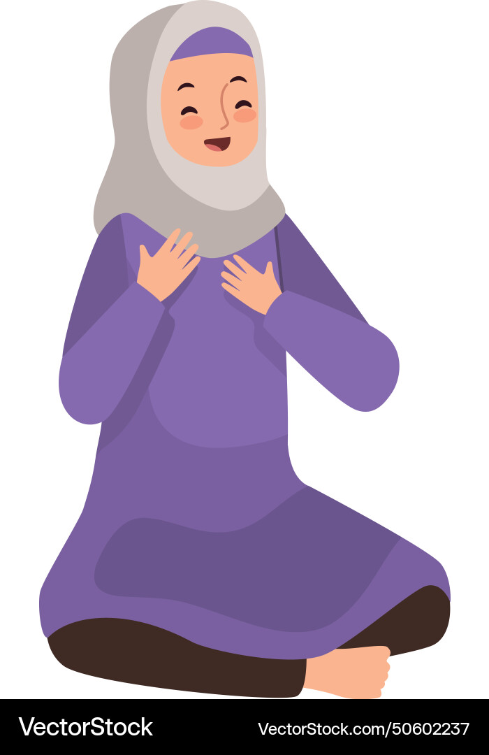 Muslim woman character Royalty Free Vector Image