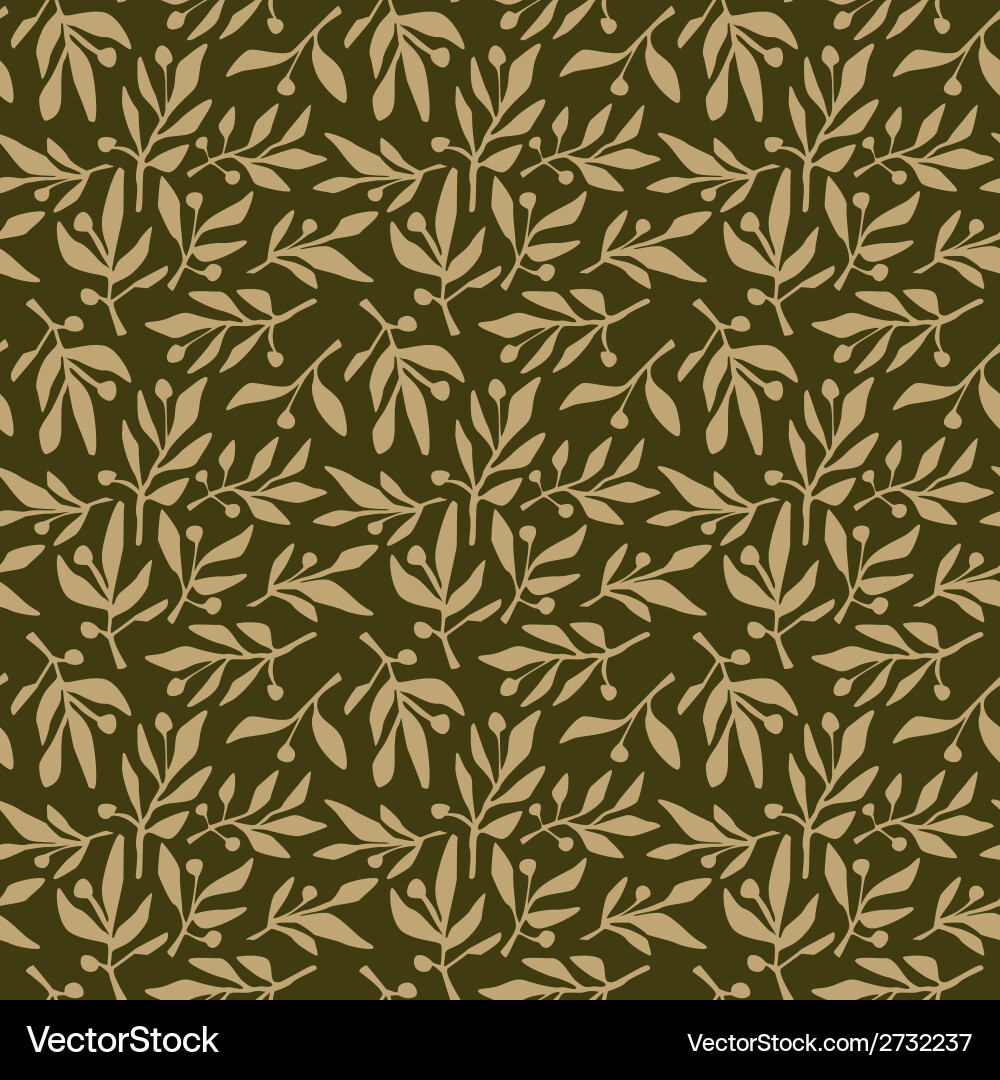 Olive Branch Pattern Royalty Free Vector Image