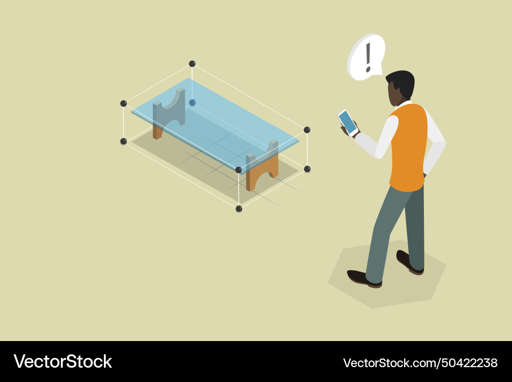 3d isometric flat of ar Royalty Free Vector Image
