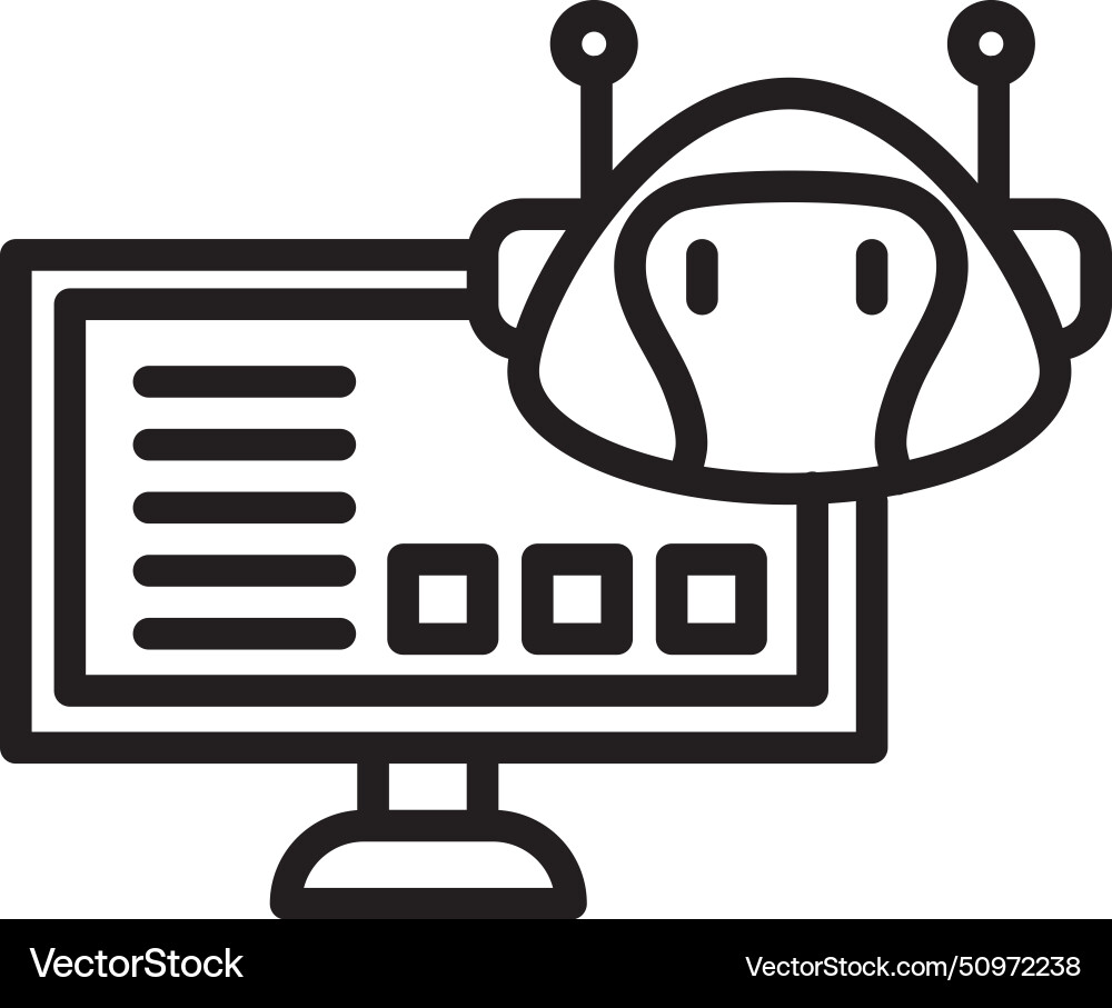 Chatbot technology icon Royalty Free Vector Image