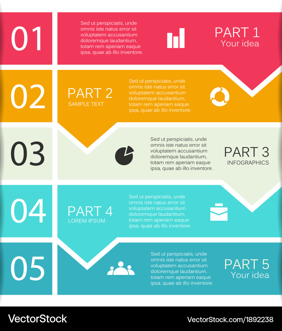 Information Layout - Steps & Options Vector Image