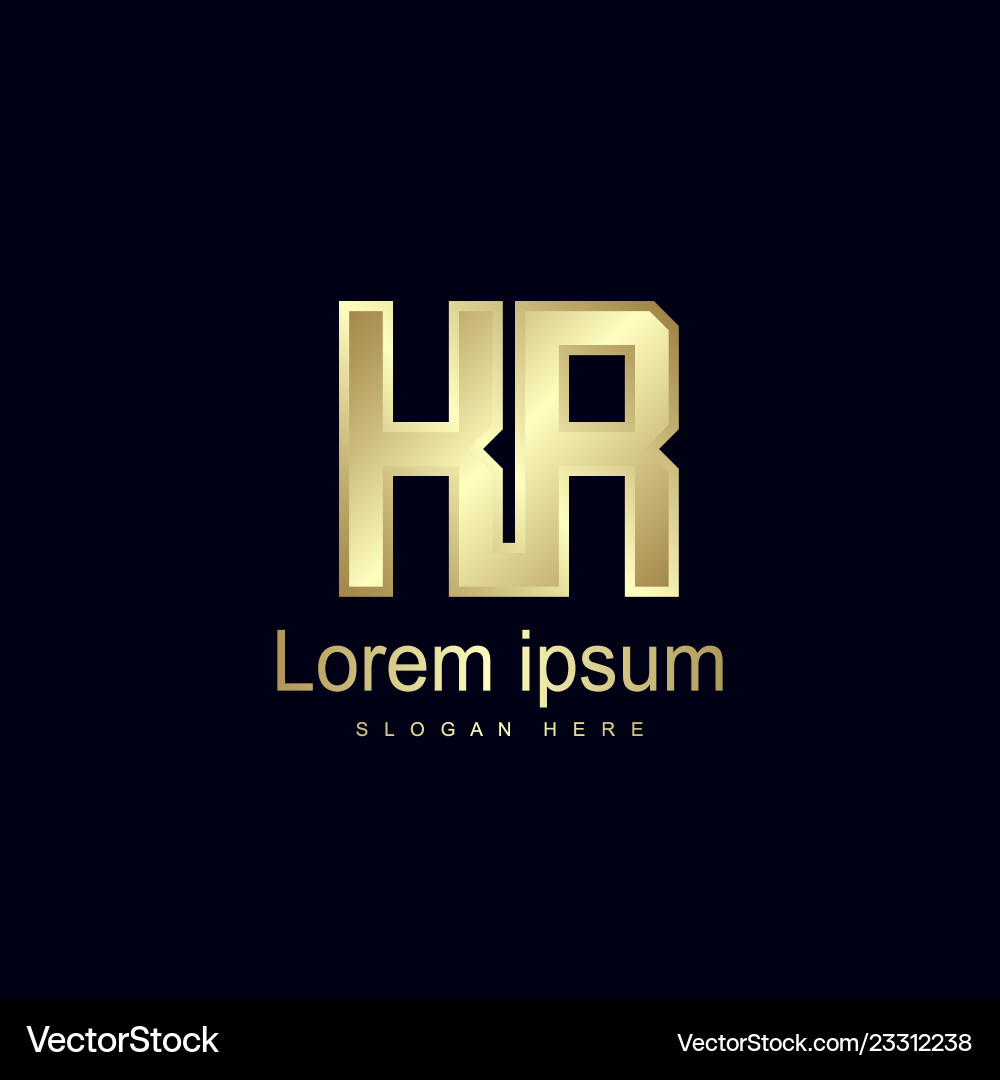 Initial letter kr logo template design Royalty Free Vector