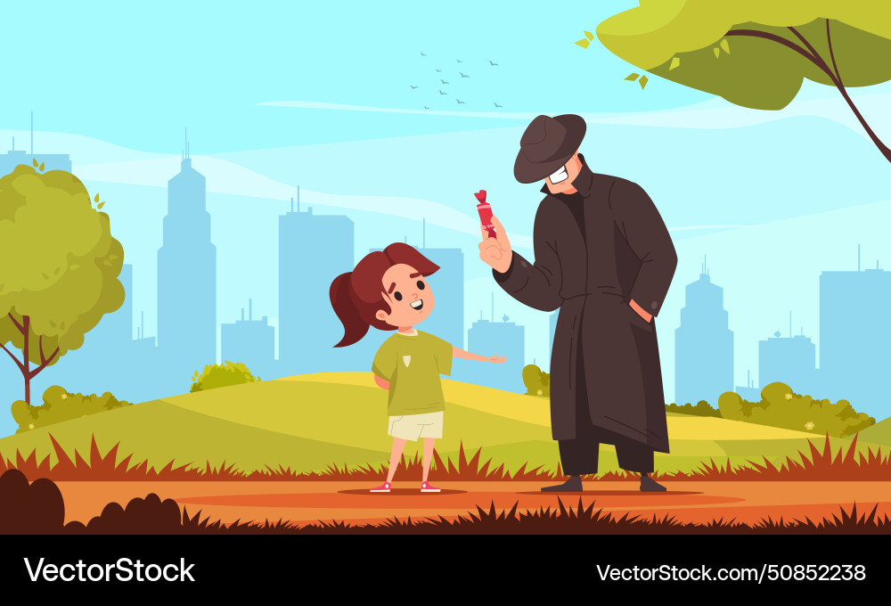 Kids danger cartoon Royalty Free Vector Image - VectorStock