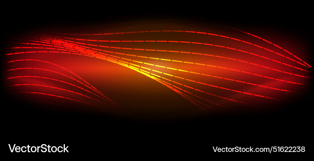 Neon wave lines with blend effect Royalty Free Vector Image