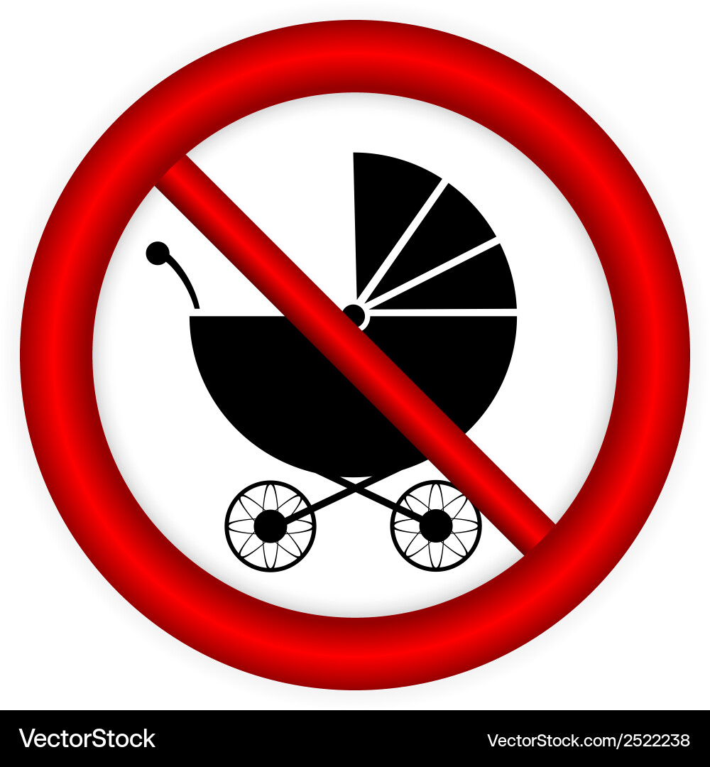 No pram sign Royalty Free Vector Image - VectorStock