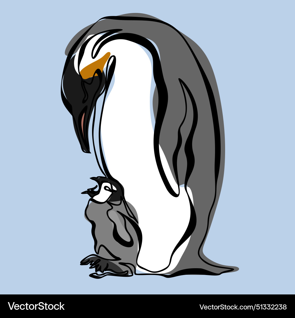 Penguin cartoon style isolated Royalty Free Vector Image