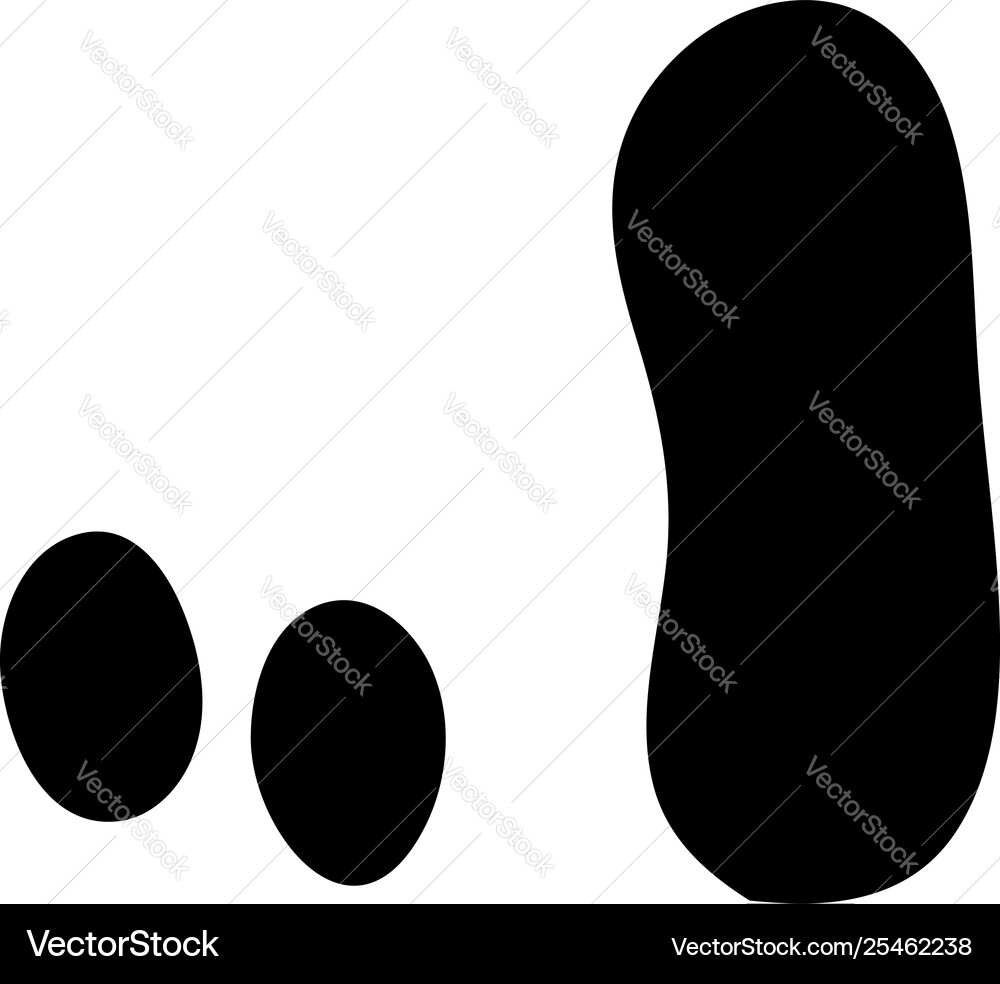 Sable footprint Royalty Free Vector Image - VectorStock