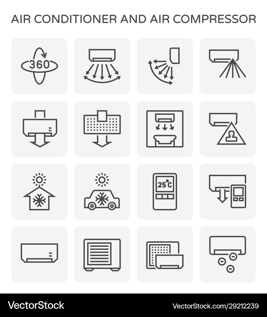 Air conditioner icon Royalty Free Vector Image