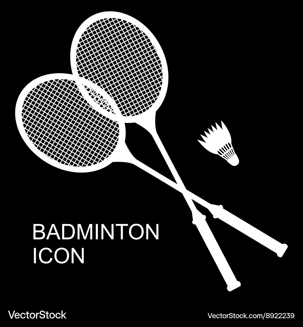 Badminton black Royalty Free Vector Image - VectorStock