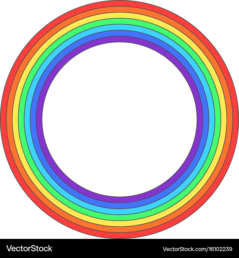 Colorful Rainbow Circle Royalty Free Vector Image