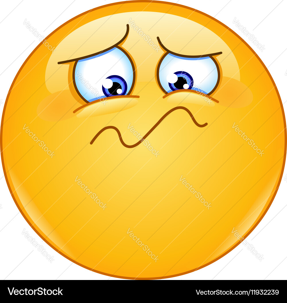 Feeling unwell emoticon Royalty Free Vector Image