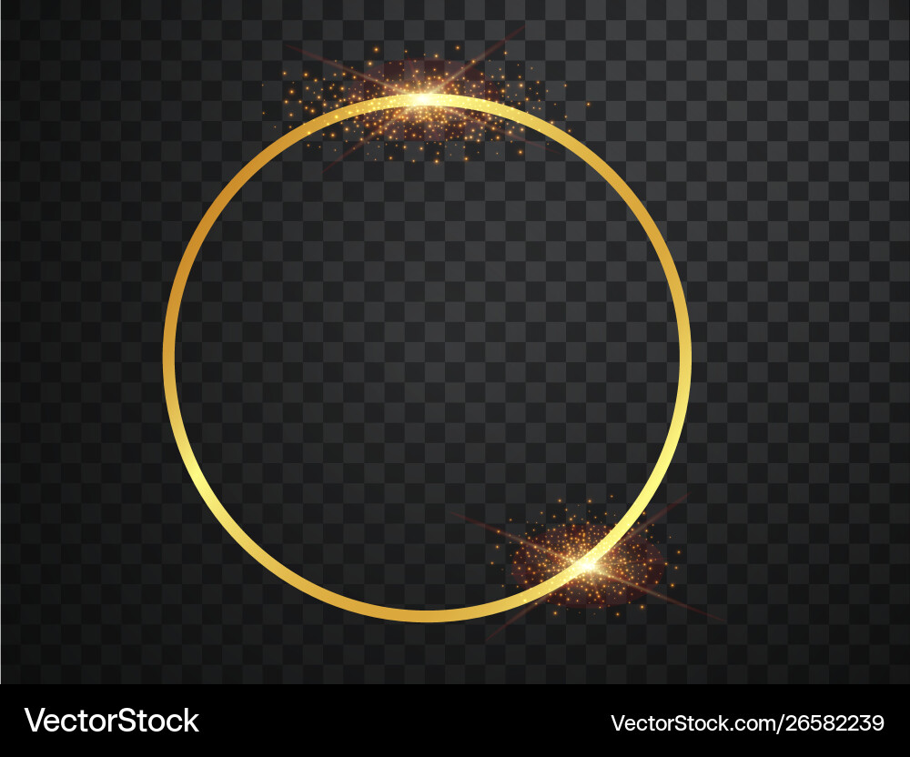 Golden Glowing Magic Banner Royalty Free Vector Image