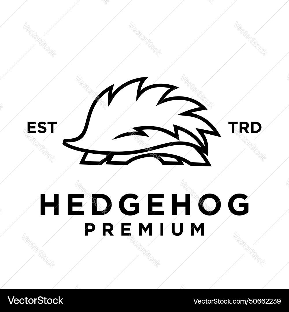Hedgehog logo icon design Royalty Free Vector Image
