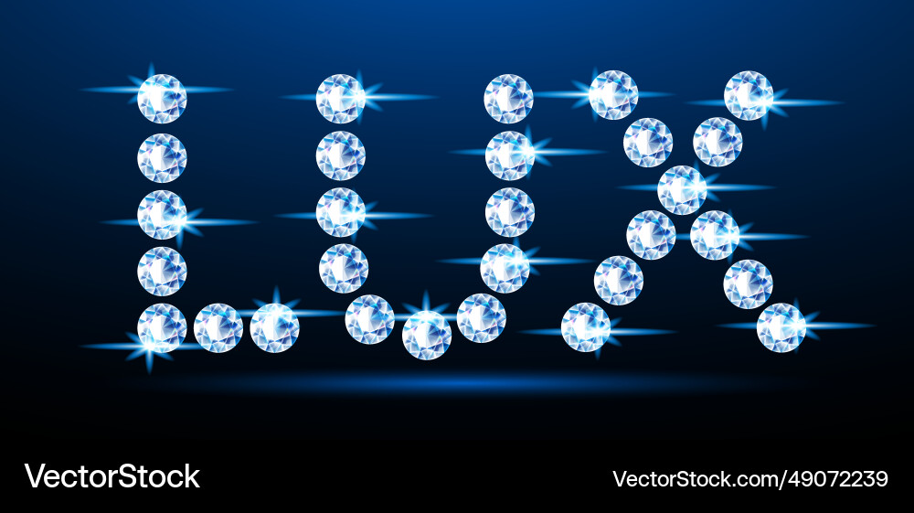 Neon diamond lux Royalty Free Vector Image - VectorStock