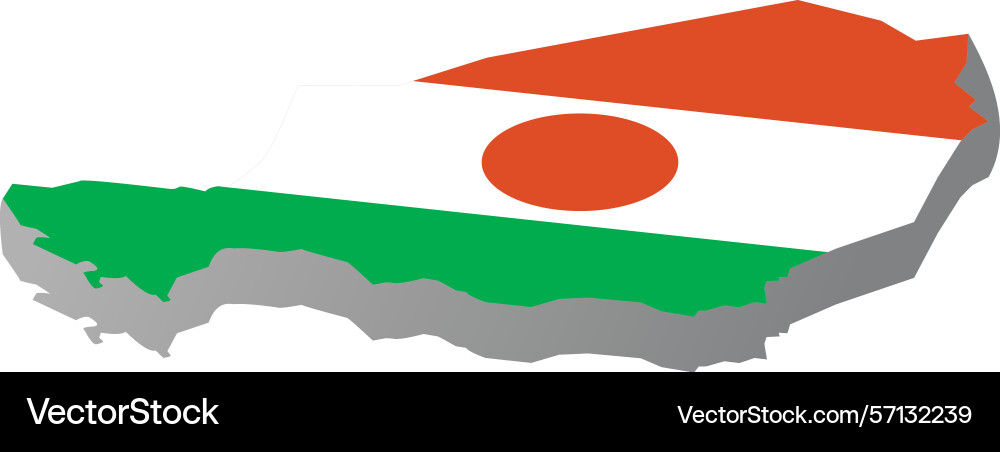 Niger country map location Royalty Free Vector Image