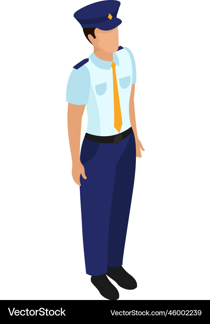 Police officer professions composition Royalty Free Vector