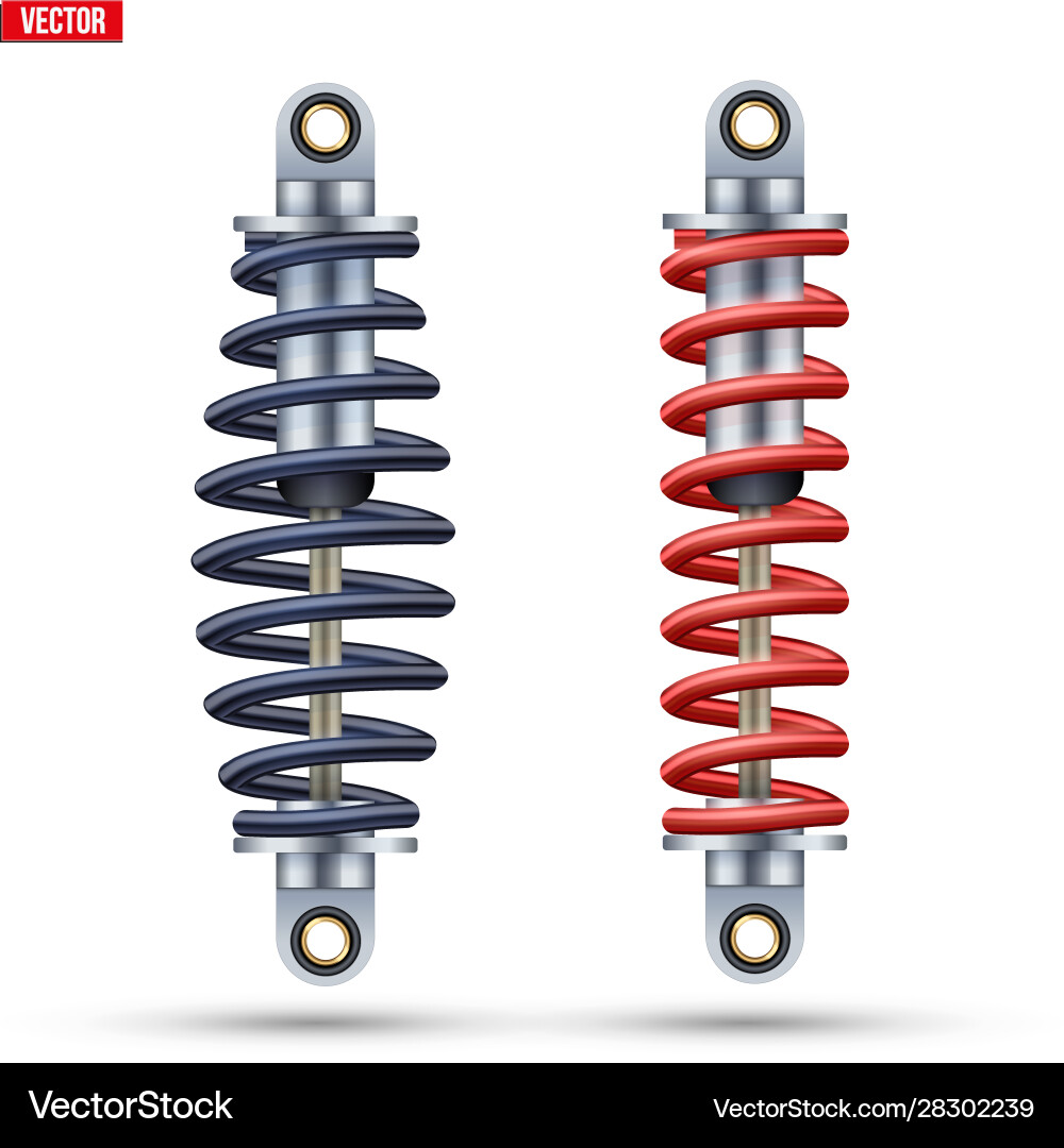 Shock absorber car suspension Royalty Free Vector Image