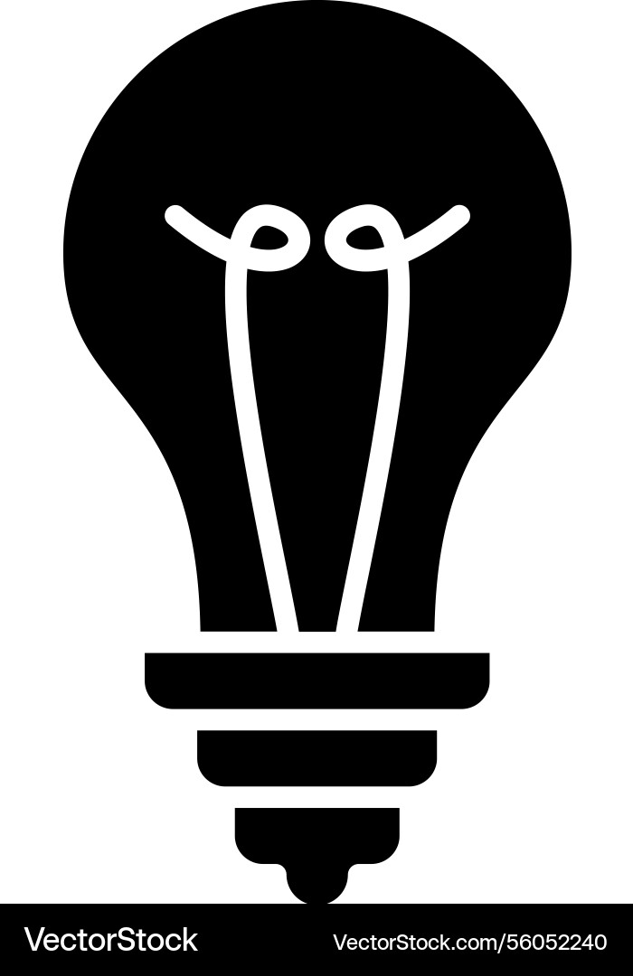 A modern light bulb icon idea Royalty Free Vector Image
