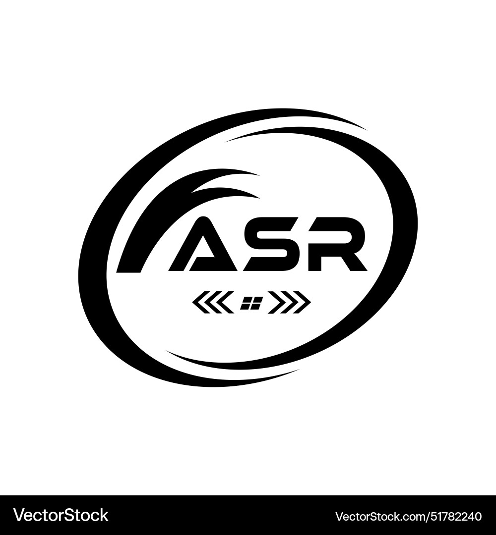 Asr letter logo design simple and modern Vector Image