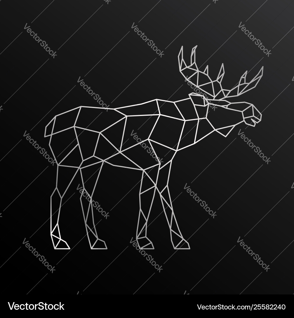 Moose Polygon Vector Images (76)