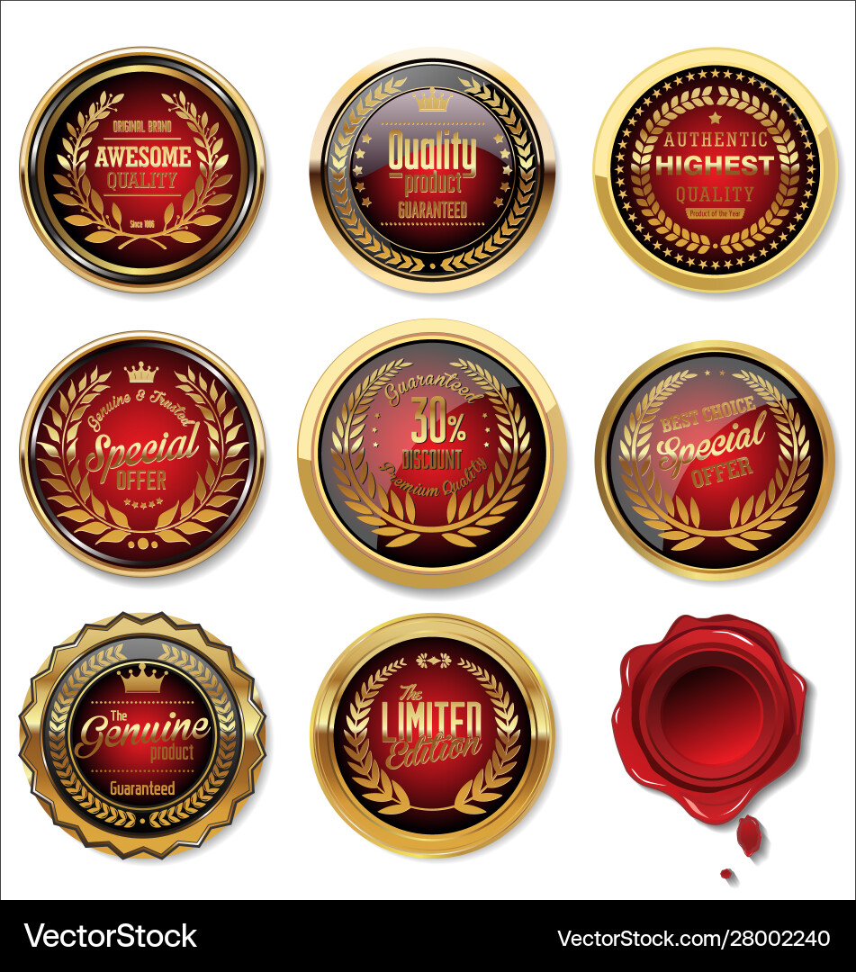 Gold Medal Collection - Awards & Recognition Vector Image