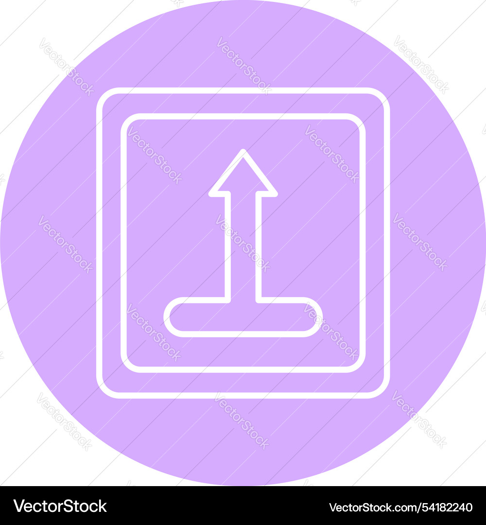 Merge line circle icon Royalty Free Vector Image