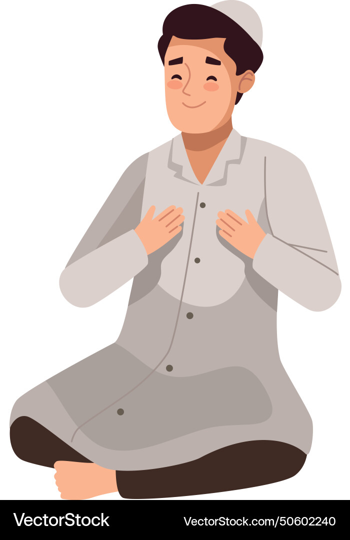 Muslim man character Royalty Free Vector Image